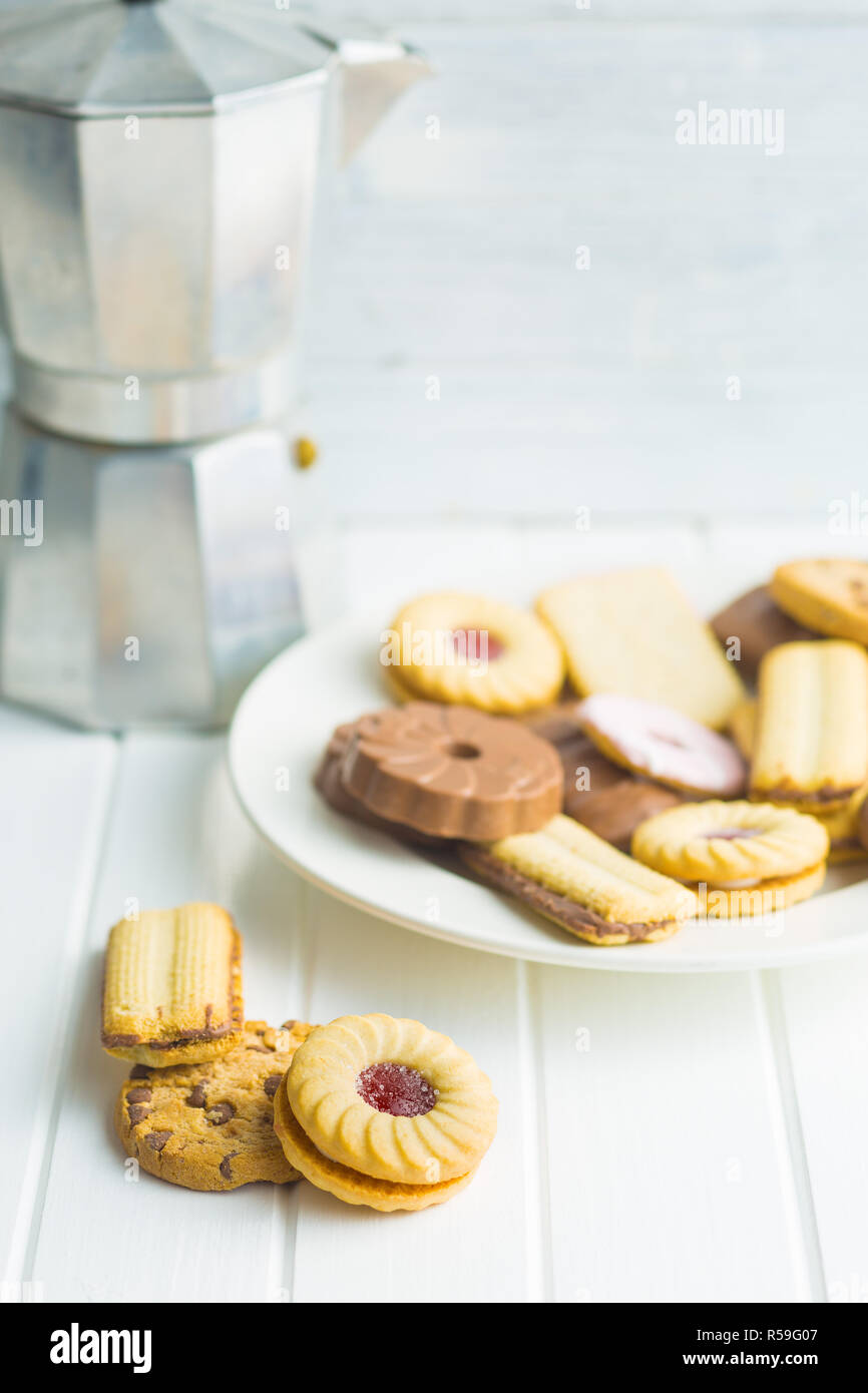 Various sweet biscuits Stock Photo - Alamy