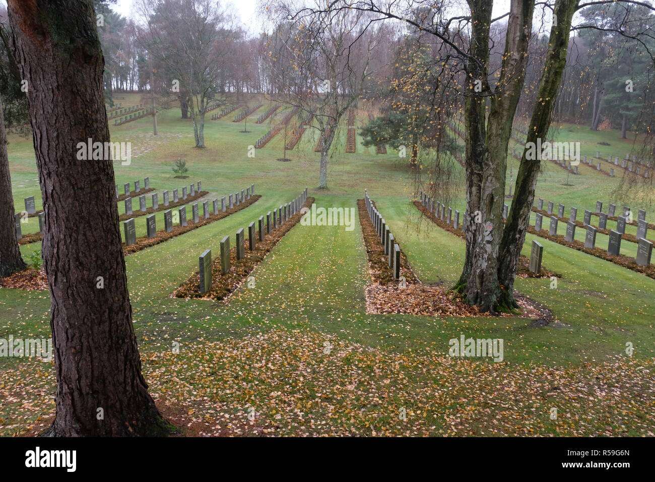 German Military Cemetery, Cannock Chase, Staffordshire, England Stock ...