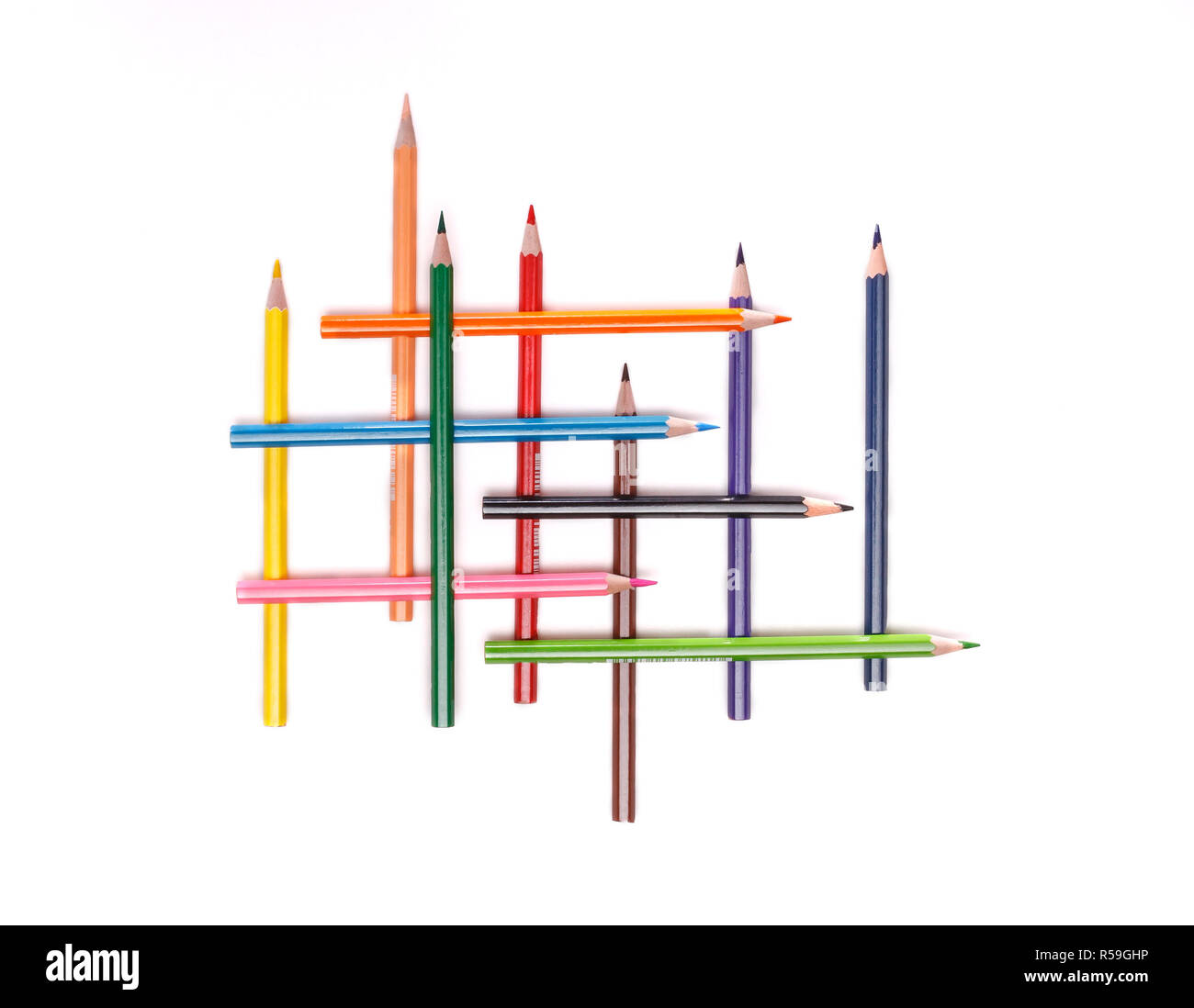 Educational color pencils Stock Photo - Alamy