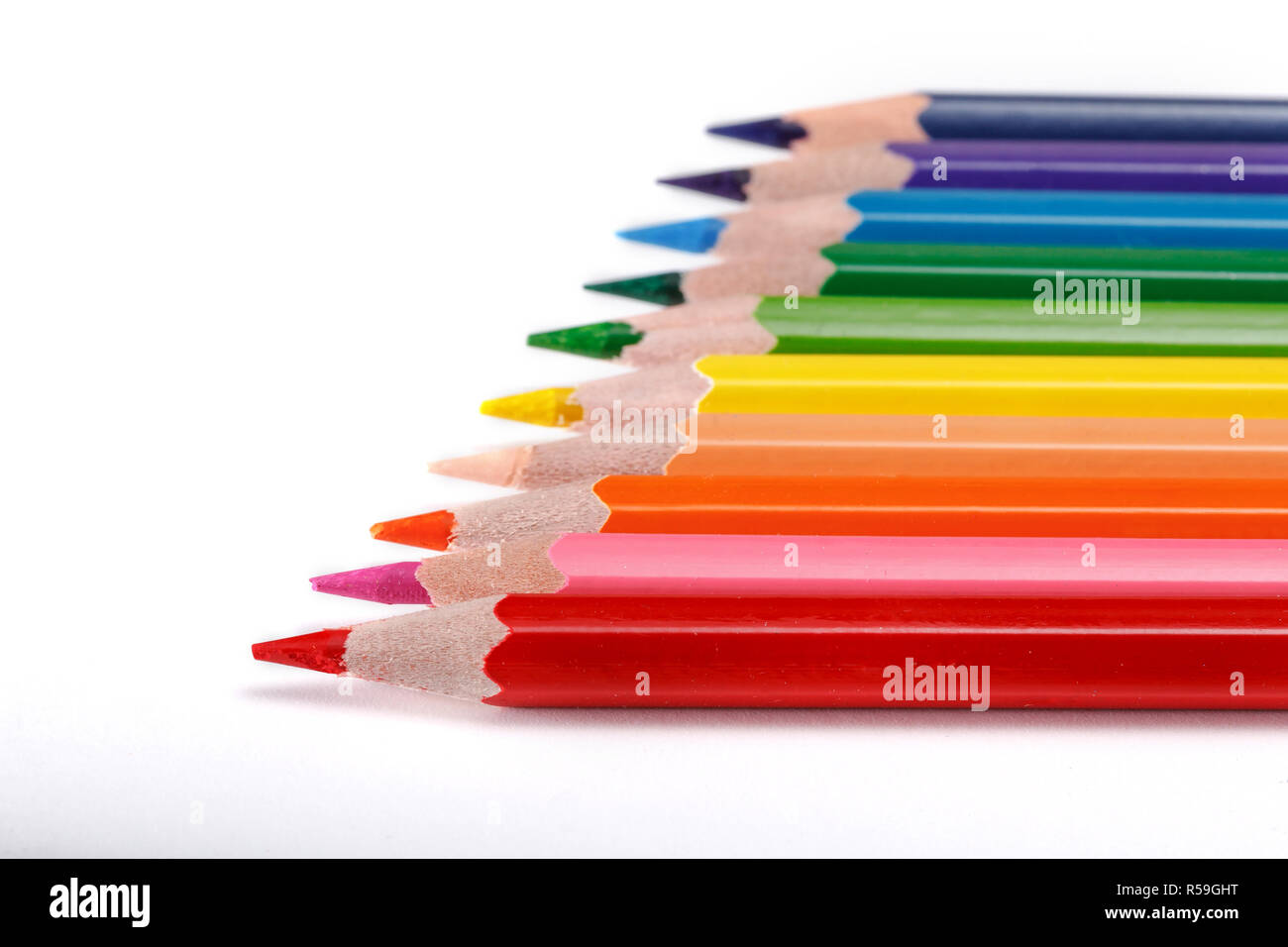 Educational color pencils Stock Photo - Alamy
