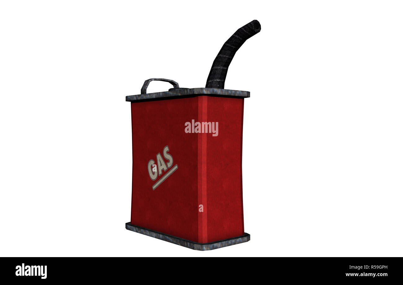metal gasoline canister with filler neck Stock Photo - Alamy