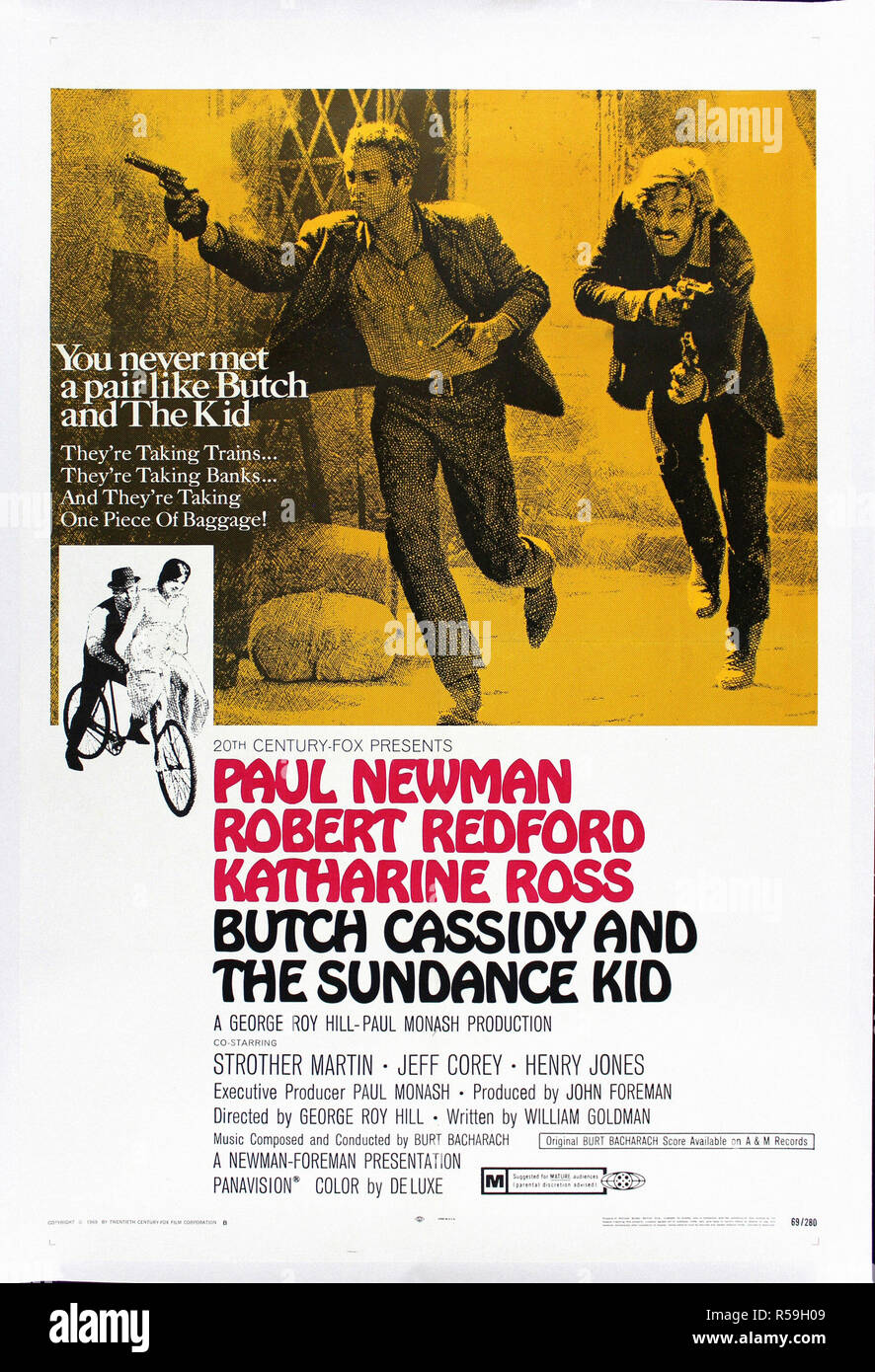Butch Cassidy - Original Movie Poster Stock Photo - Alamy