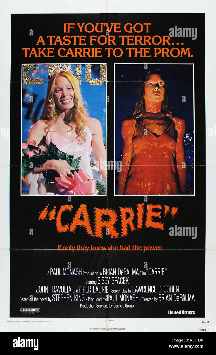 " Carrie "- Original Movie Poster Stock Photo - Alamy