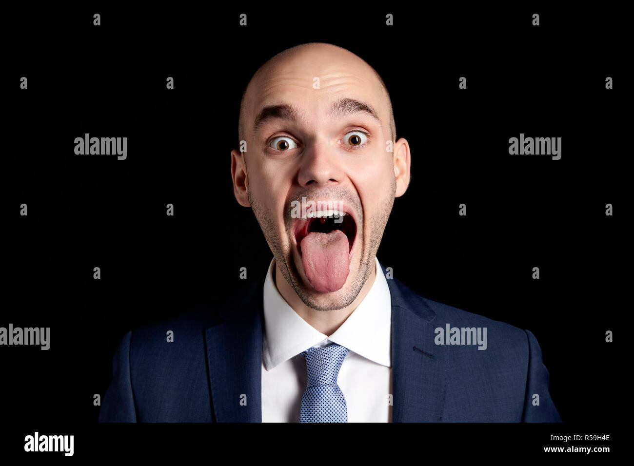 Open mouth shows tongue hi-res stock photography and images - Alamy