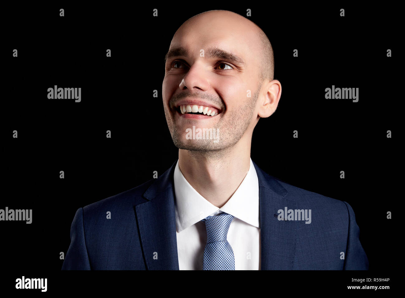 Positive emotions young man laughs hi-res stock photography and images ...