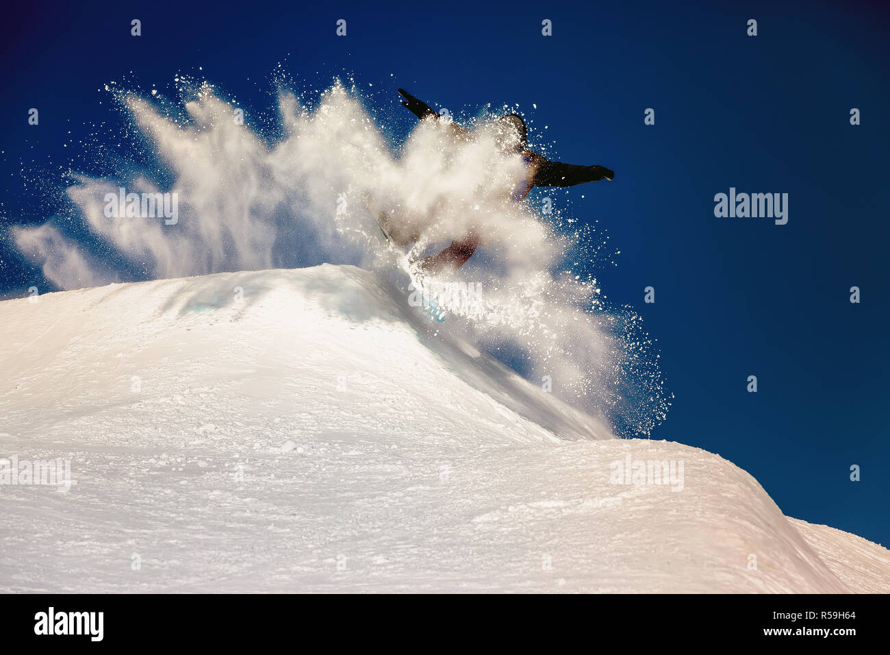 Powder snowboard hi-res stock photography and images - Alamy