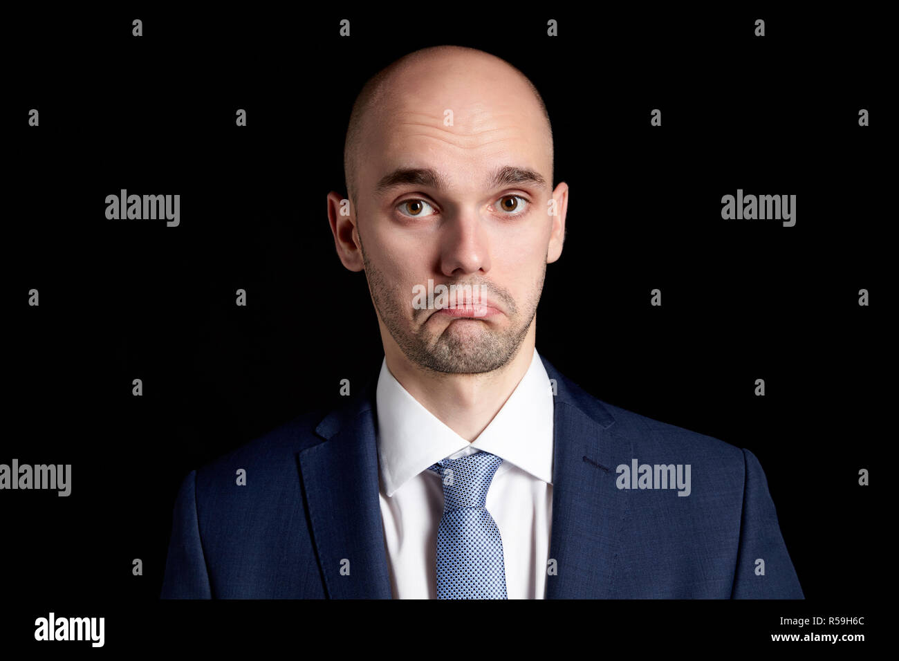 Portrait of Sadness Man Stock Photo - Alamy