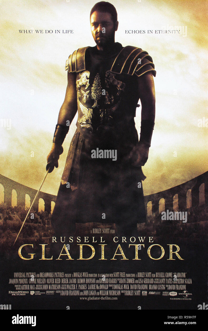 Gladiator movie poster hi-res stock photography and images - Alamy