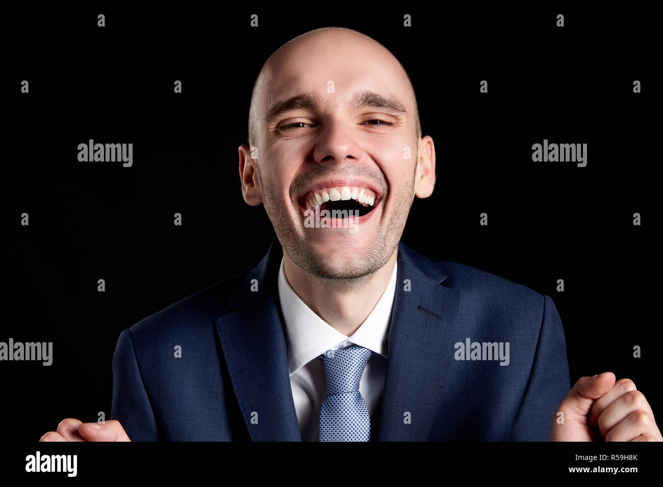 Crazy Happy Man Stock Photo - Alamy