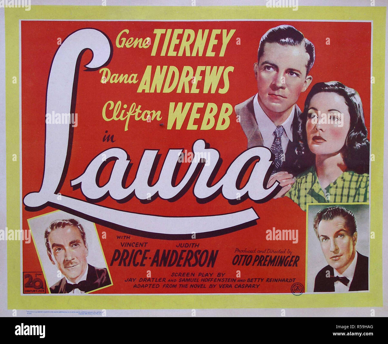 Laura - Original Movie Poster Stock Photo - Alamy