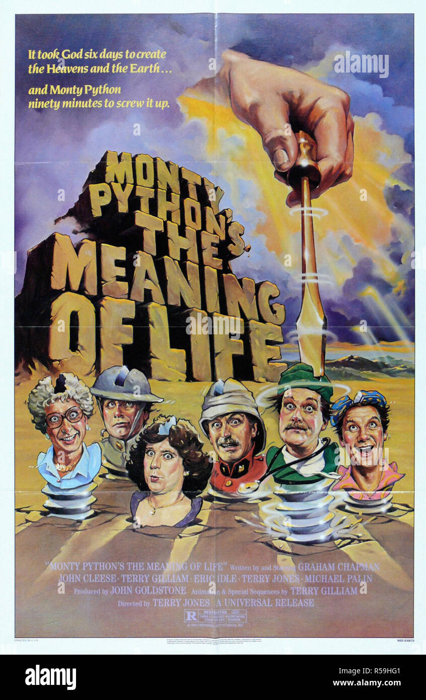 Monty Python's The Meaning of Live - Original Movie Poster Stock Photo ...