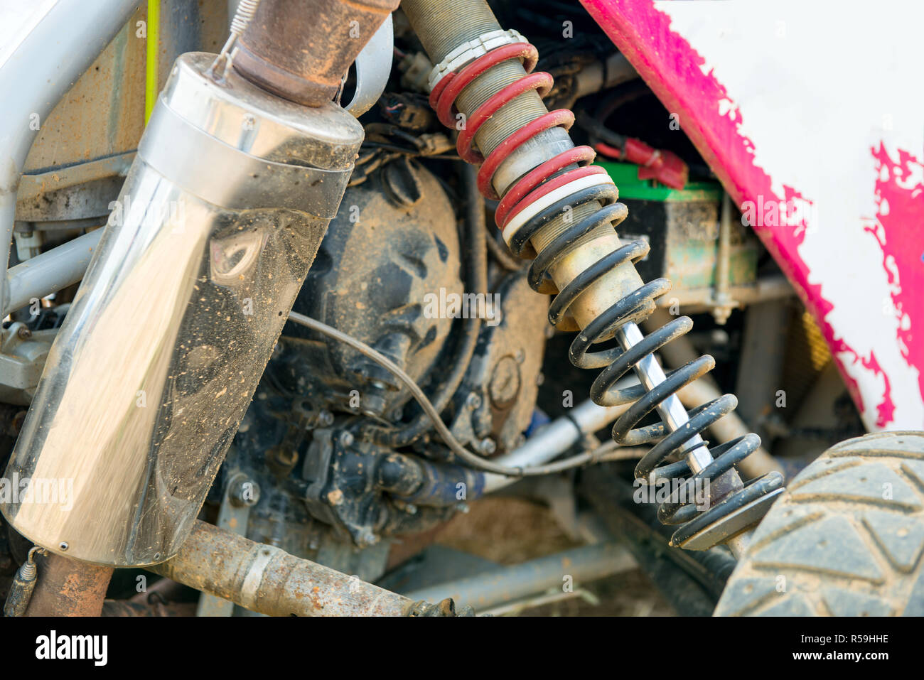 shock absorber of buggy car off road Stock Photo - Alamy