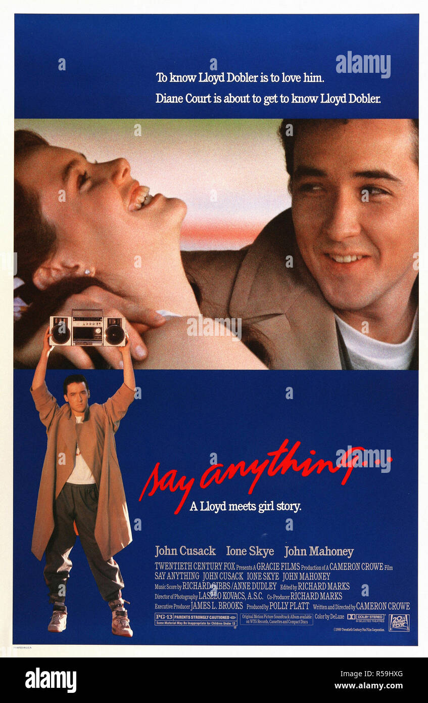 Say Anything - Original Movie Poster Stock Photo - Alamy