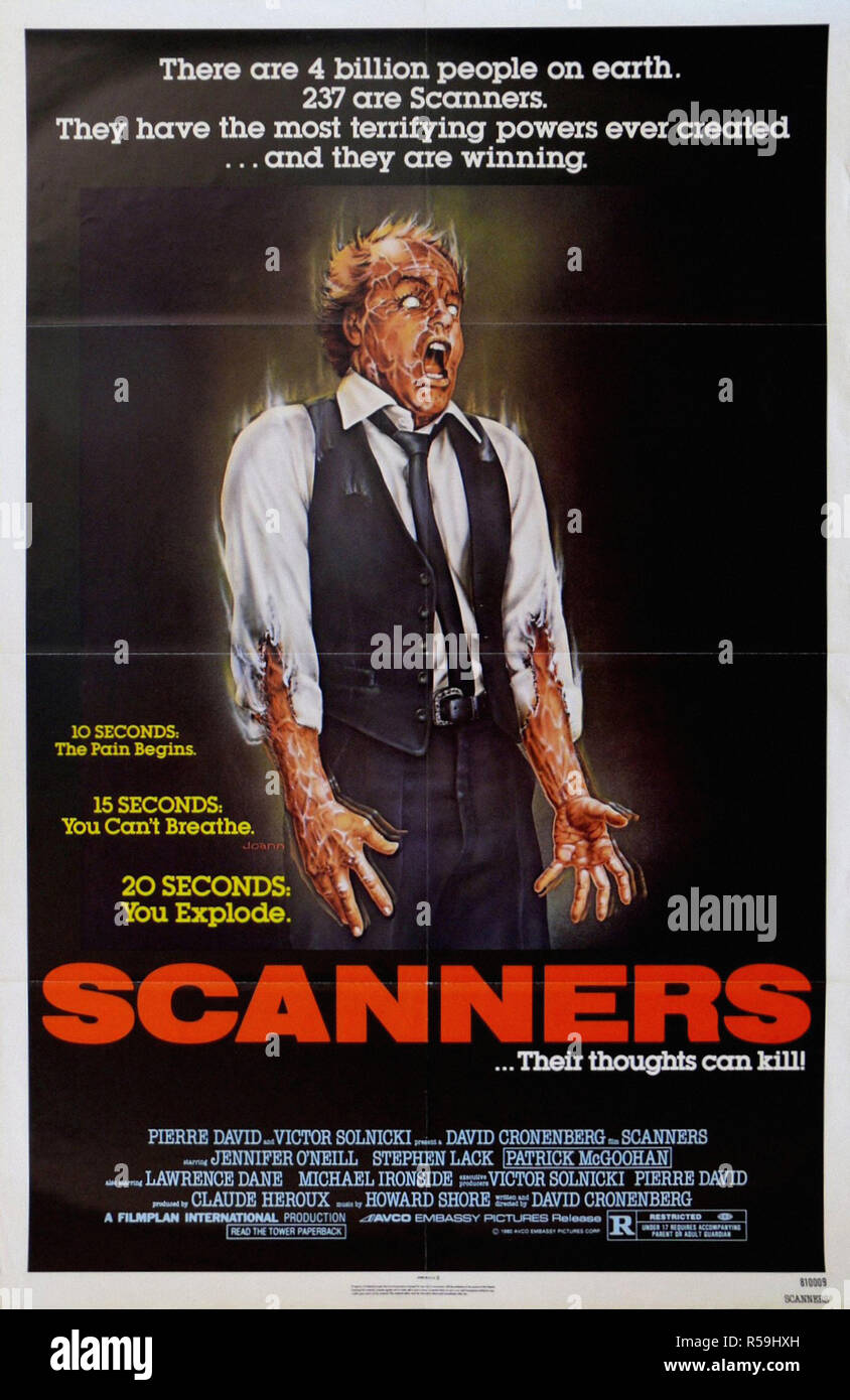 Scanners - Original Movie Poster Stock Photo - Alamy