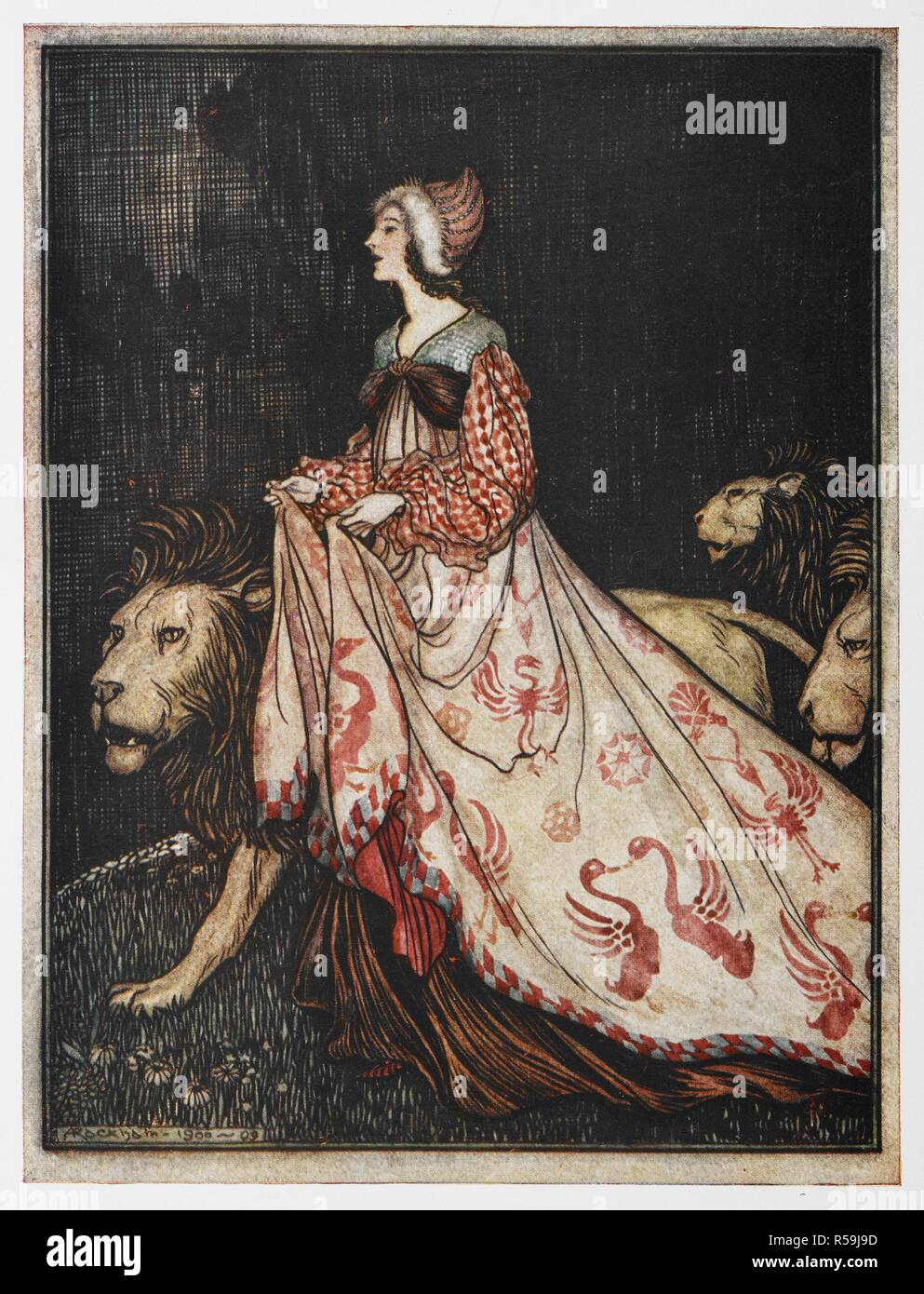 Illustration from The Lady and the Lion. Grimm's Fairy Tales ...