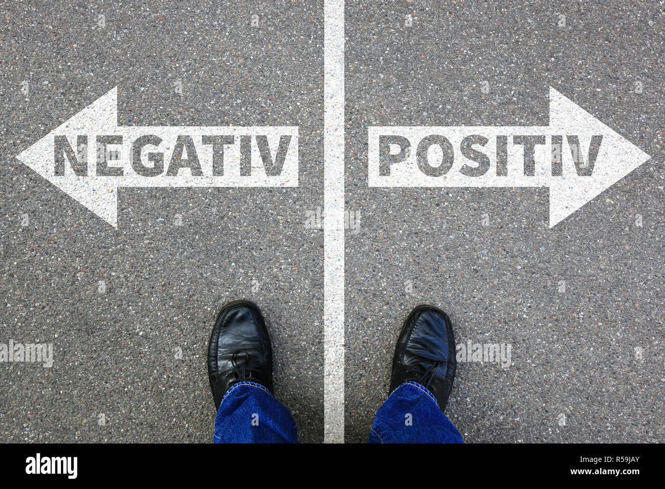 negative positive good bad business concept thinking setting decision ...