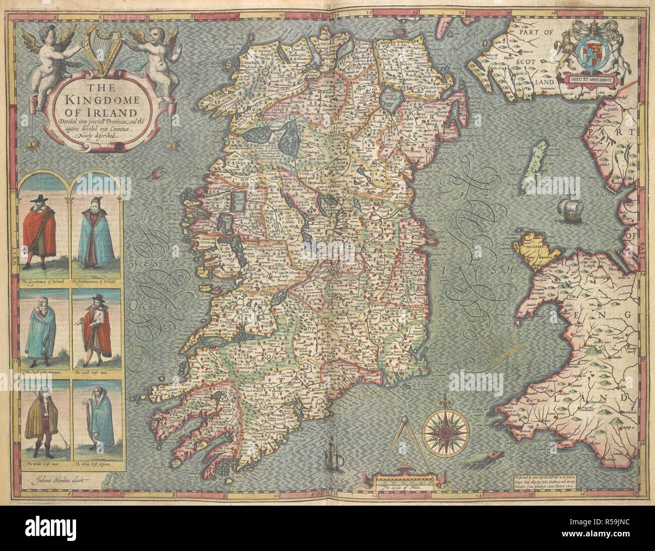 Ireland map 17th century hi-res stock photography and images - Alamy