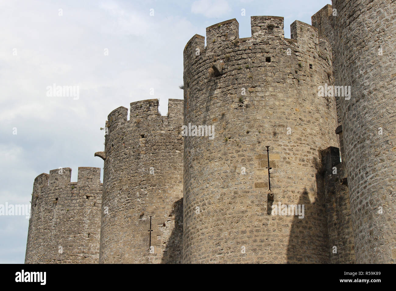 The castle of Roquetaillade in Mazères (France Stock Photo - Alamy
