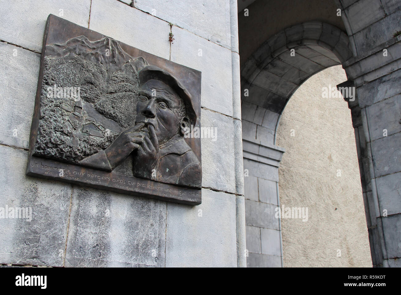The Saint-Laurent church in Aas (France Stock Photo - Alamy