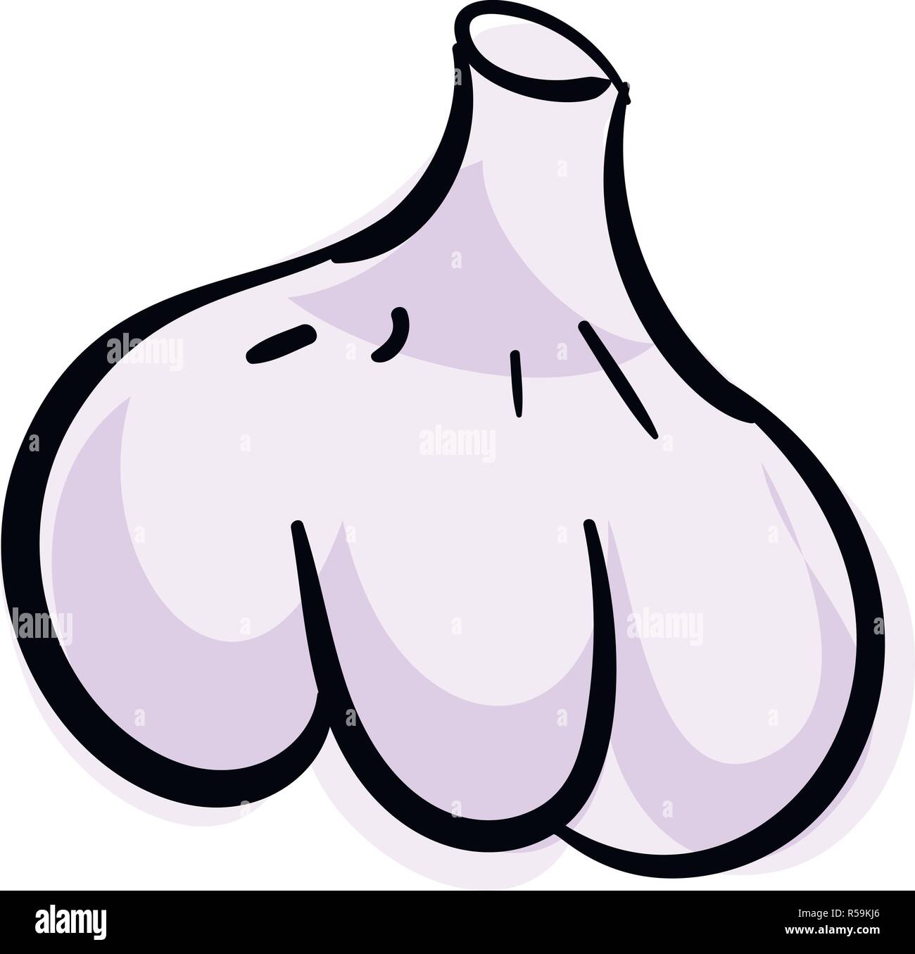 Garlic icon. Cartoon of garlic vector icon for web design isolated on ...