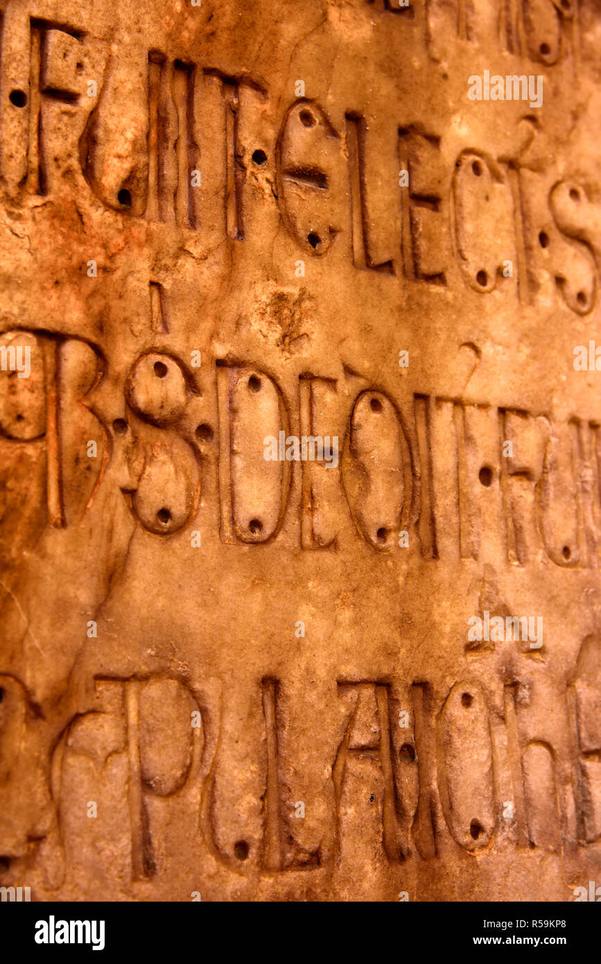 Letters in stone hi-res stock photography and images - Alamy