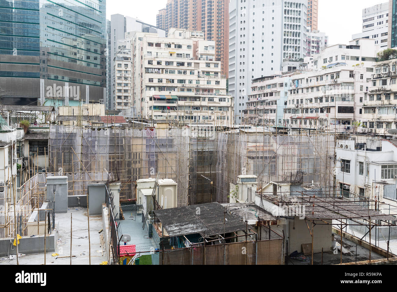 Hong Kong old building Stock Photo - Alamy