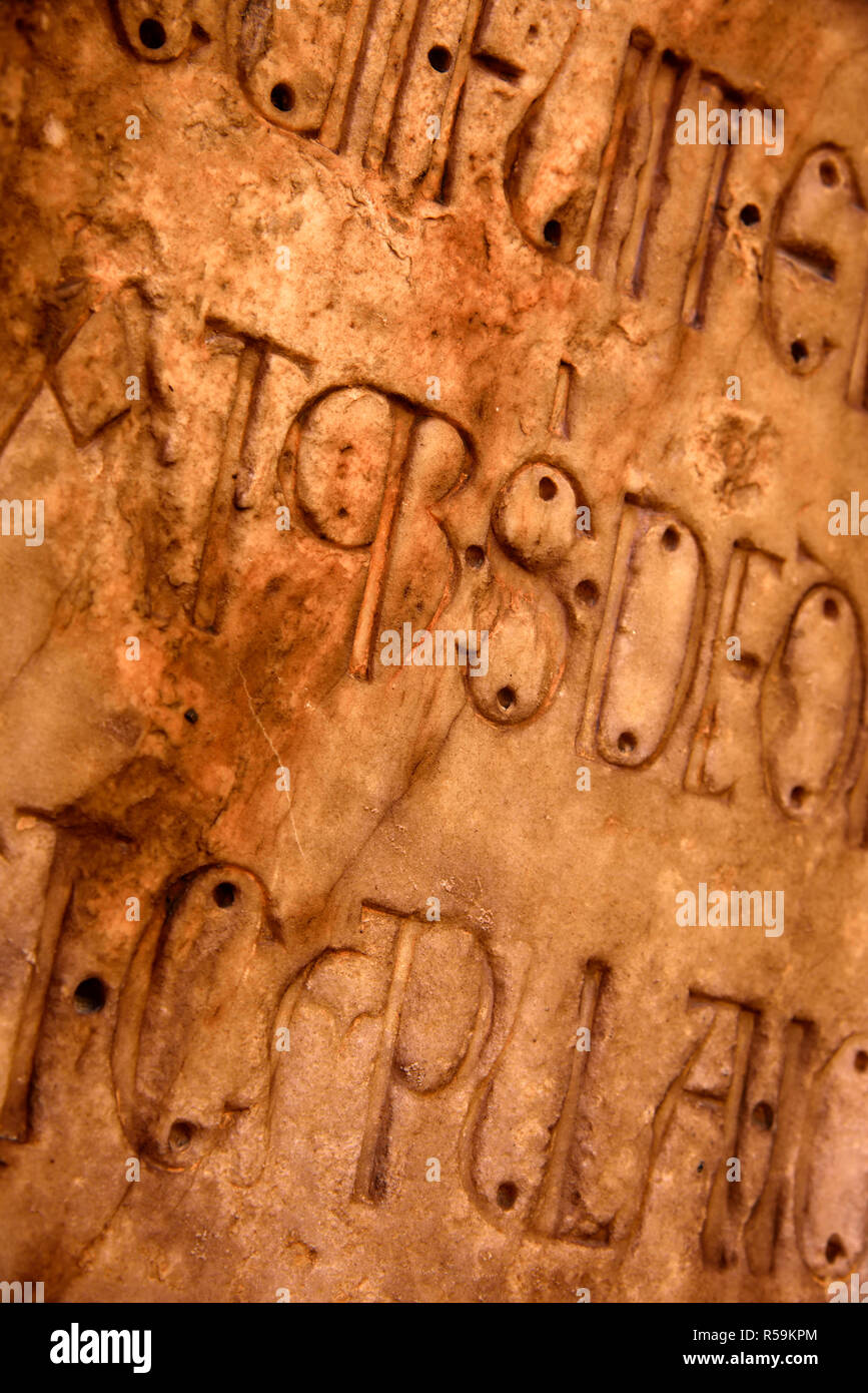 Letters in stone hi-res stock photography and images - Alamy