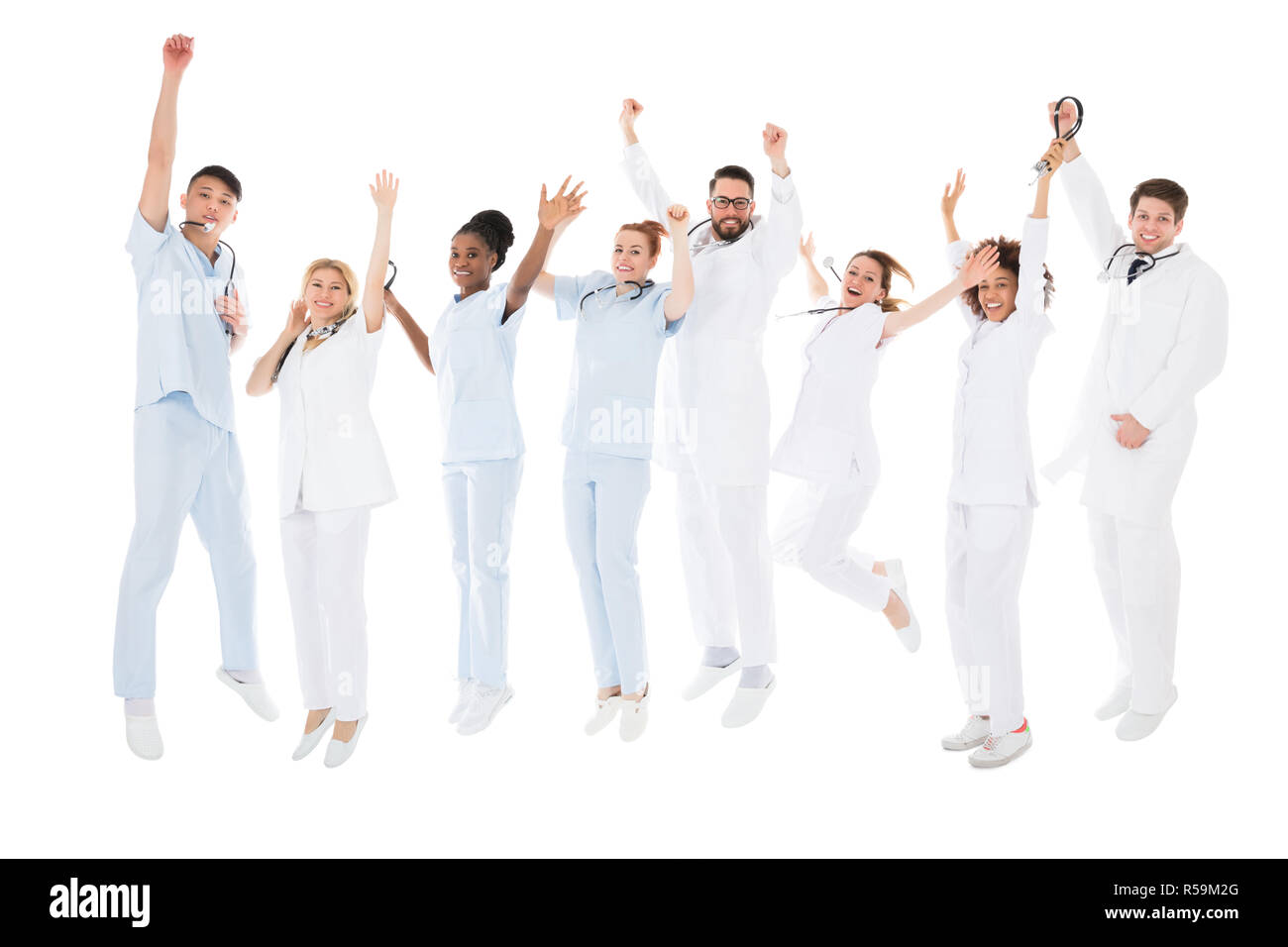 Young african american woman raising Cut Out Stock Images & Pictures ...