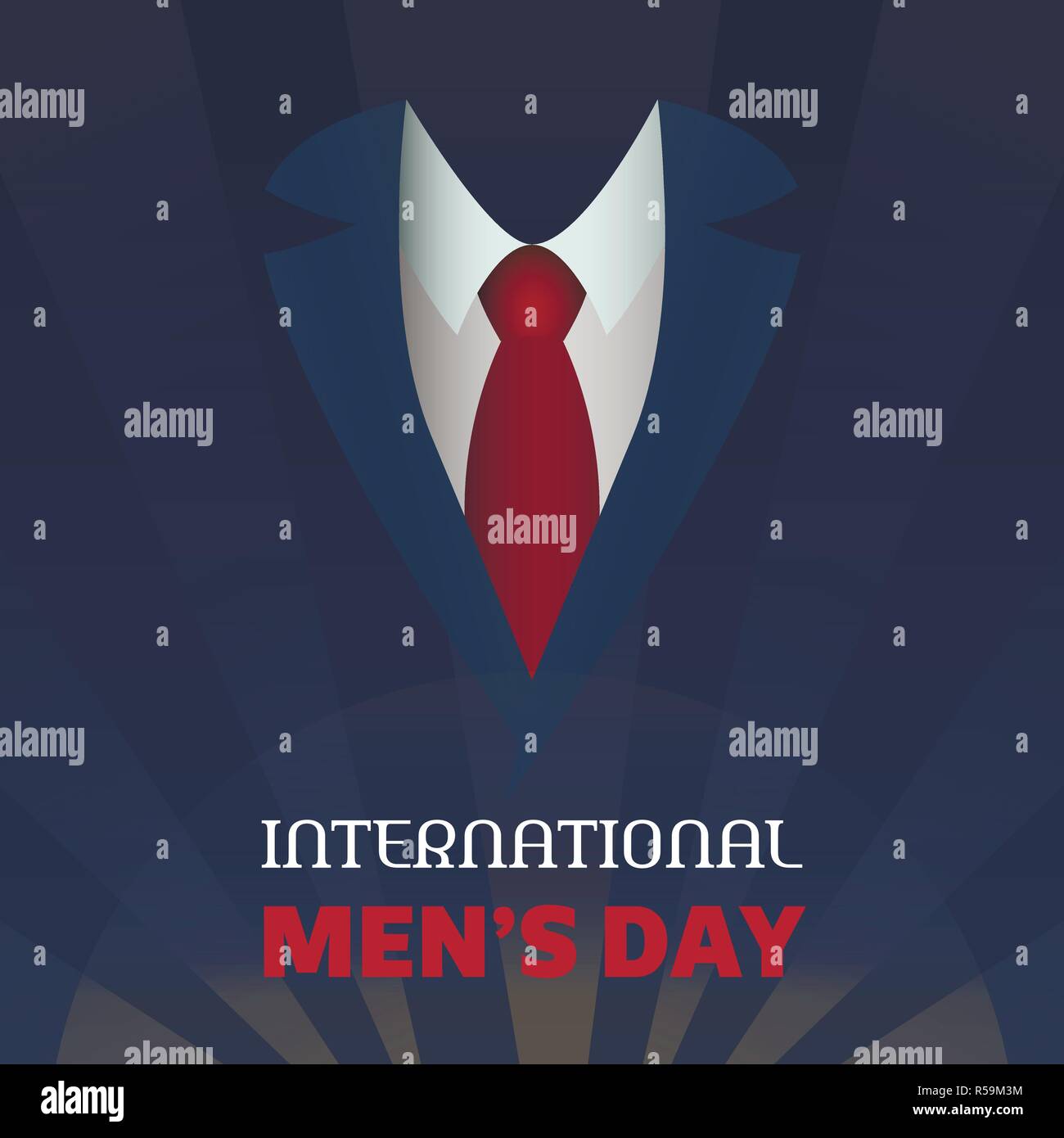 Global men day concept background. Cartoon illustration of global men ...