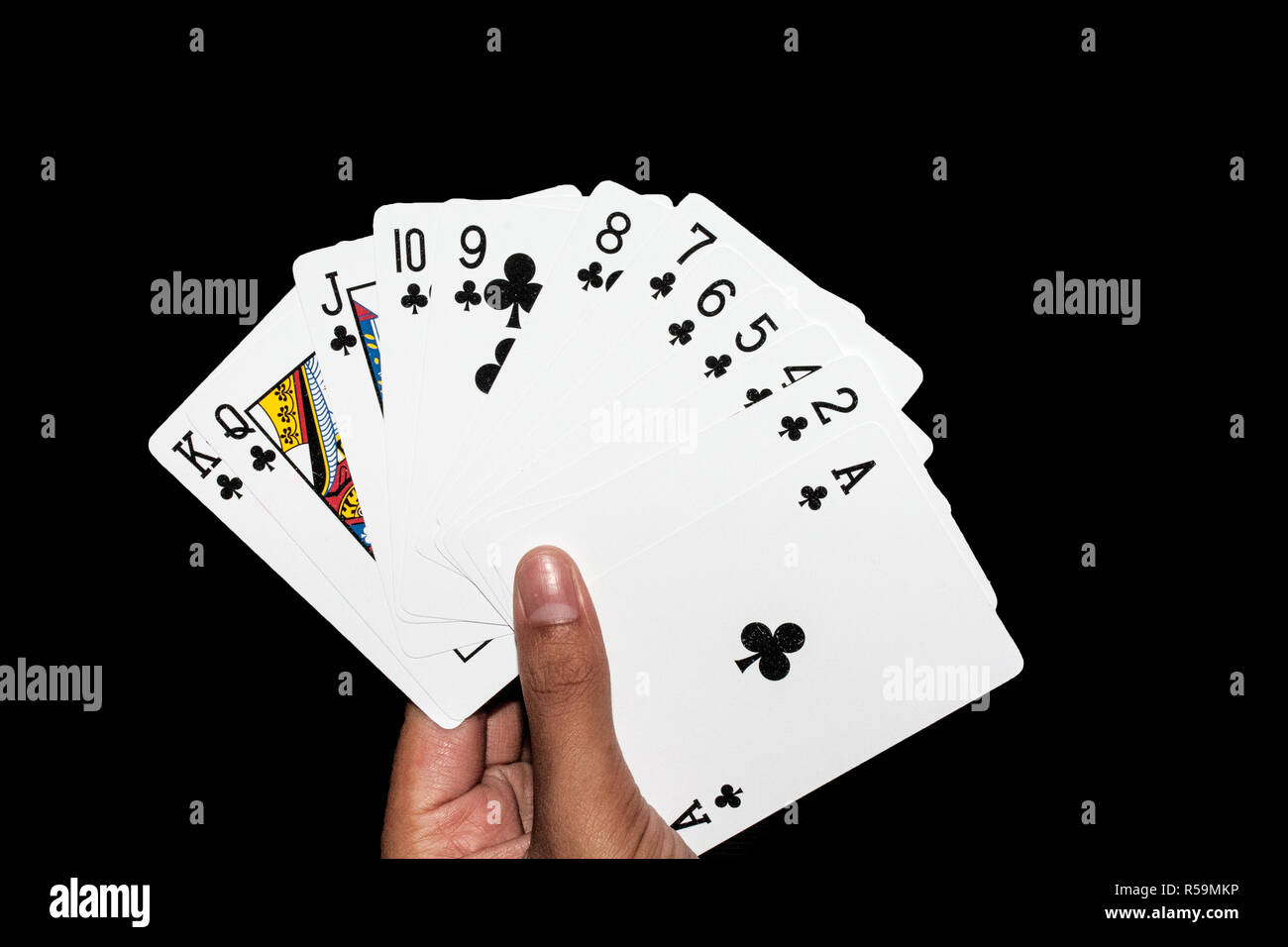 Game playing card clubs queen hi-res stock photography and images - Alamy