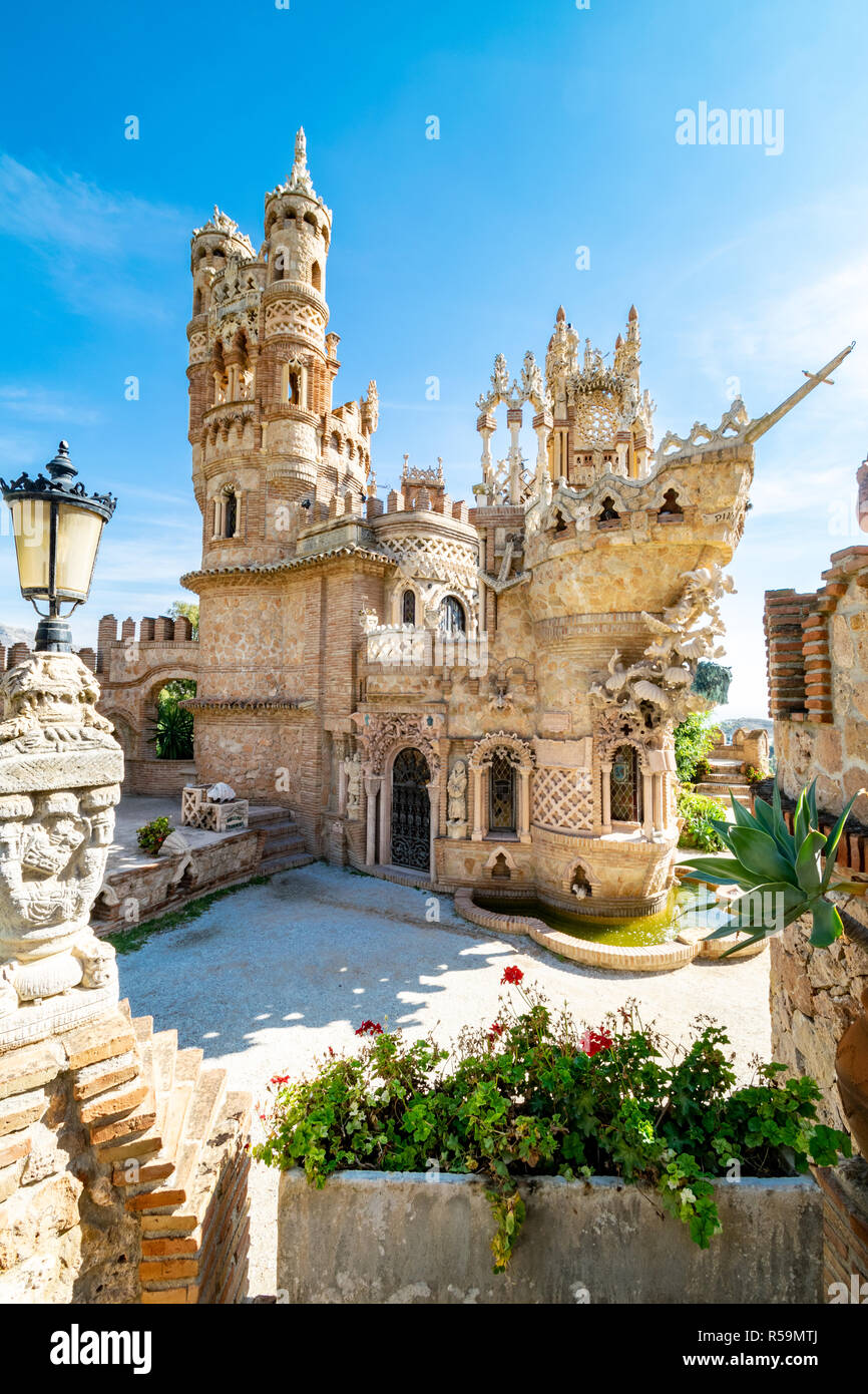 an amazing castle with beautiful marine style towers and balcony's in ...