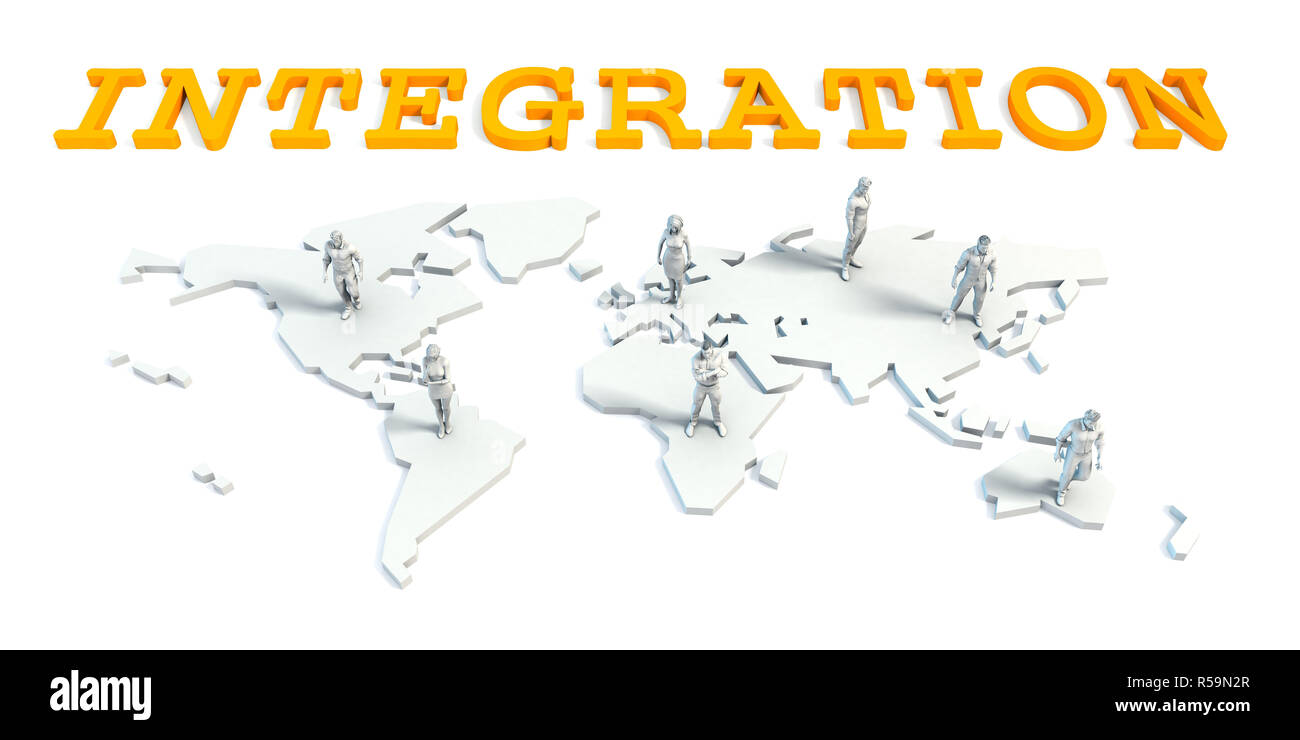 integration Concept with Business Team Stock Photo - Alamy