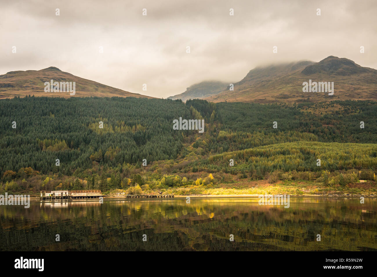 mountain in the mist Ray Boswell Stock Photo - Alamy
