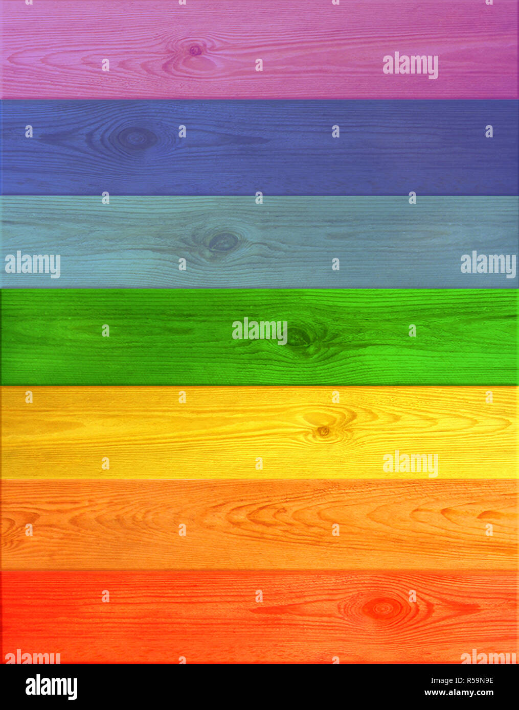 Multicolored wooden boards from colors of rainbow Stock Photo - Alamy