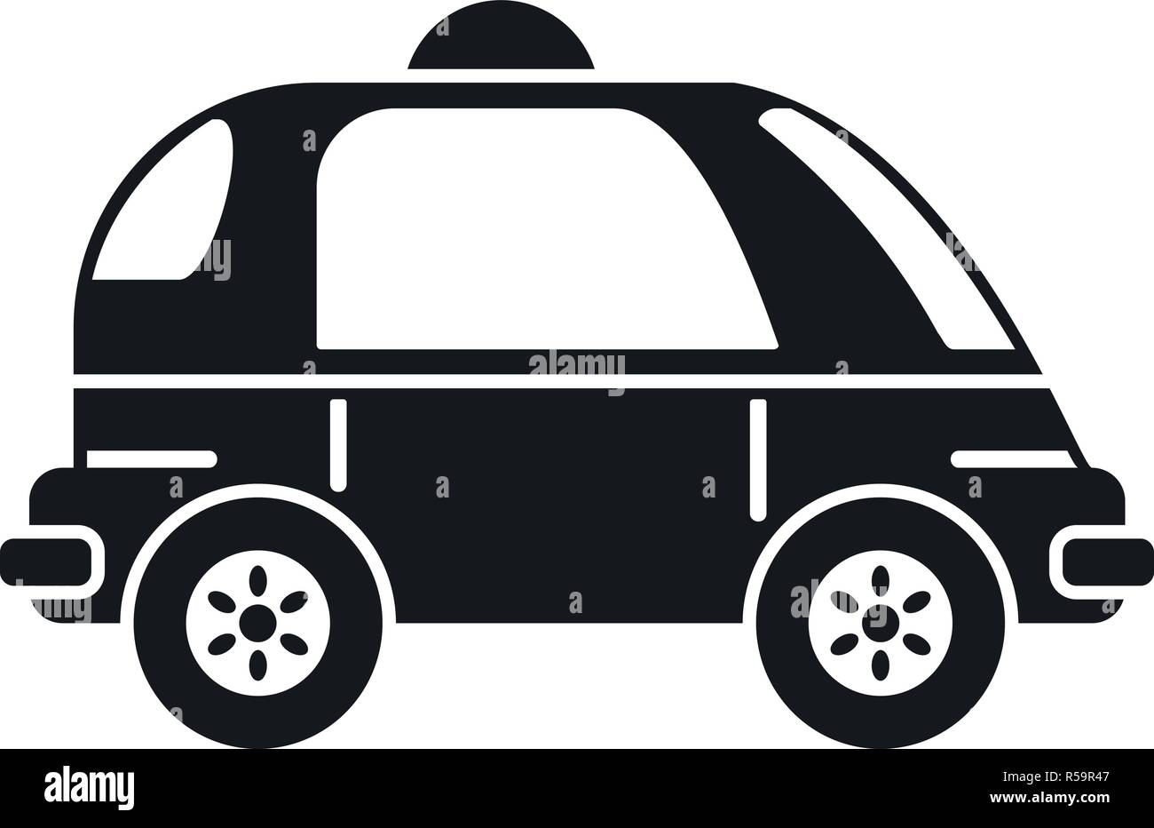 Driverless car icon. Simple illustration of driverless car vector icon ...