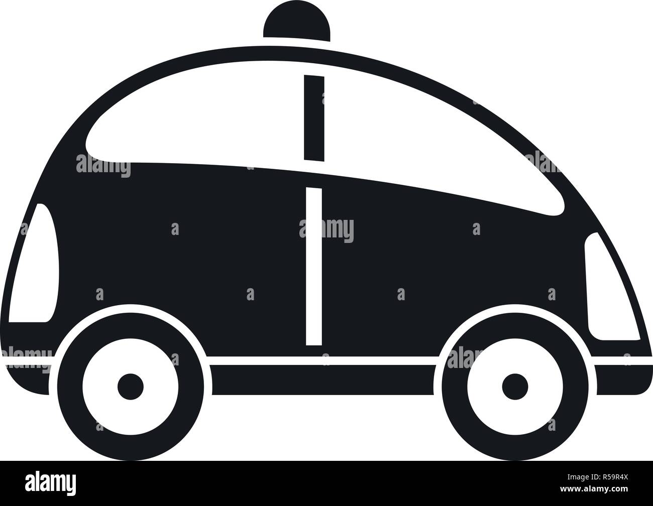 City self driving car icon. Simple illustration of city self driving ...