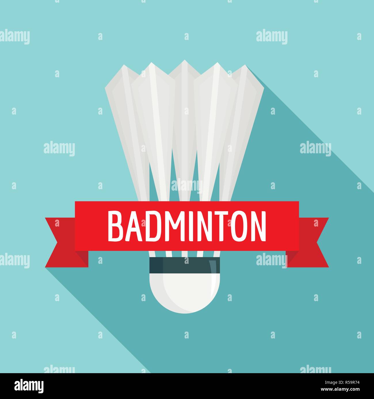 Badminton sport logo. Flat illustration of badminton sport vector logo ...