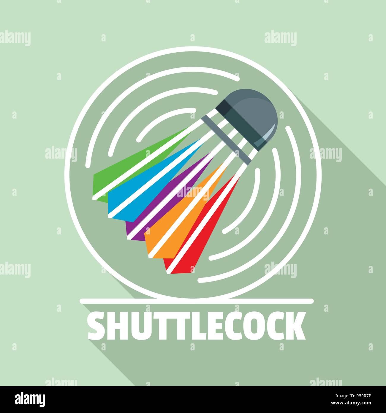 Shuttlecock logo. Flat illustration of shuttlecock vector logo for web ...