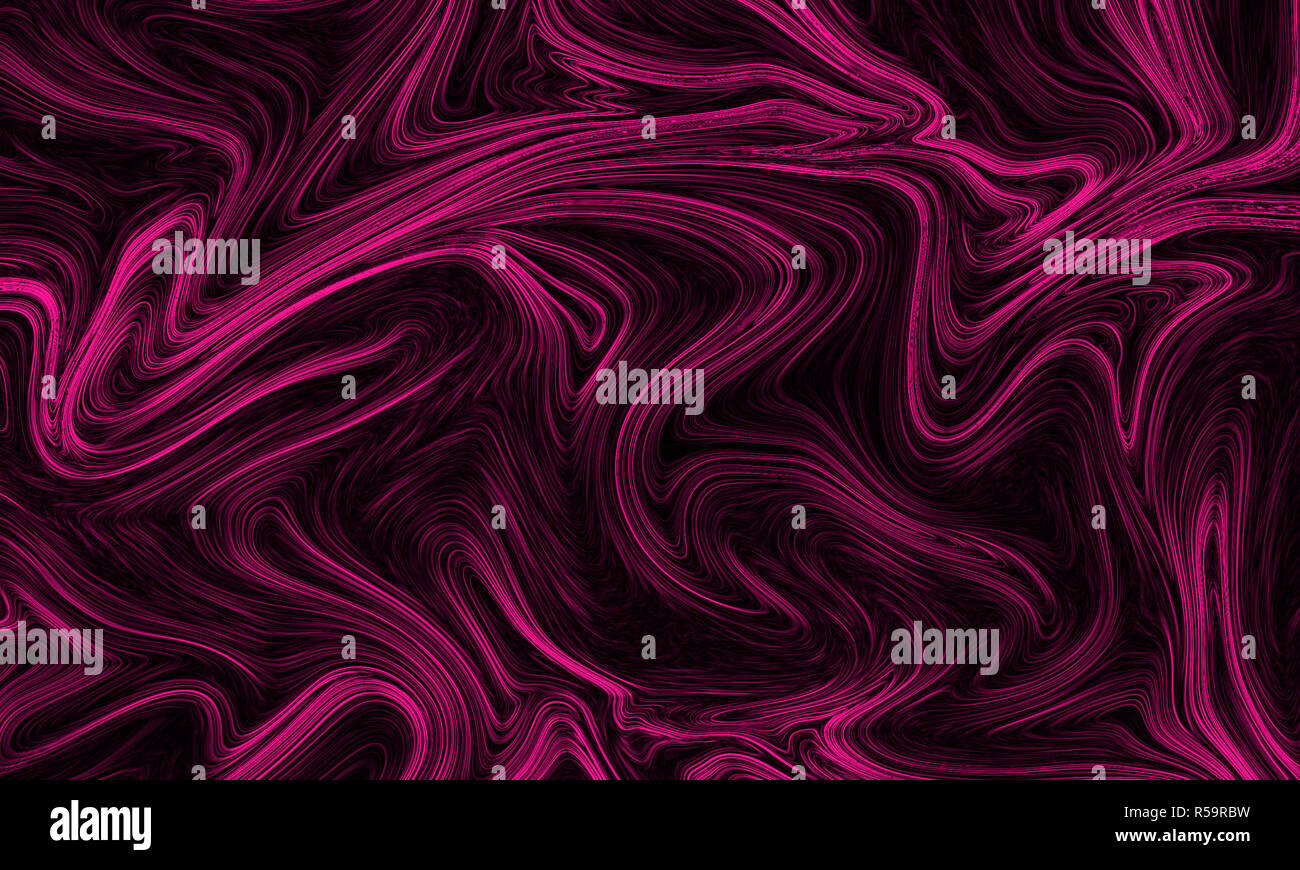 Digital plastic pink abstract background with liquify flow. Liquid and ...
