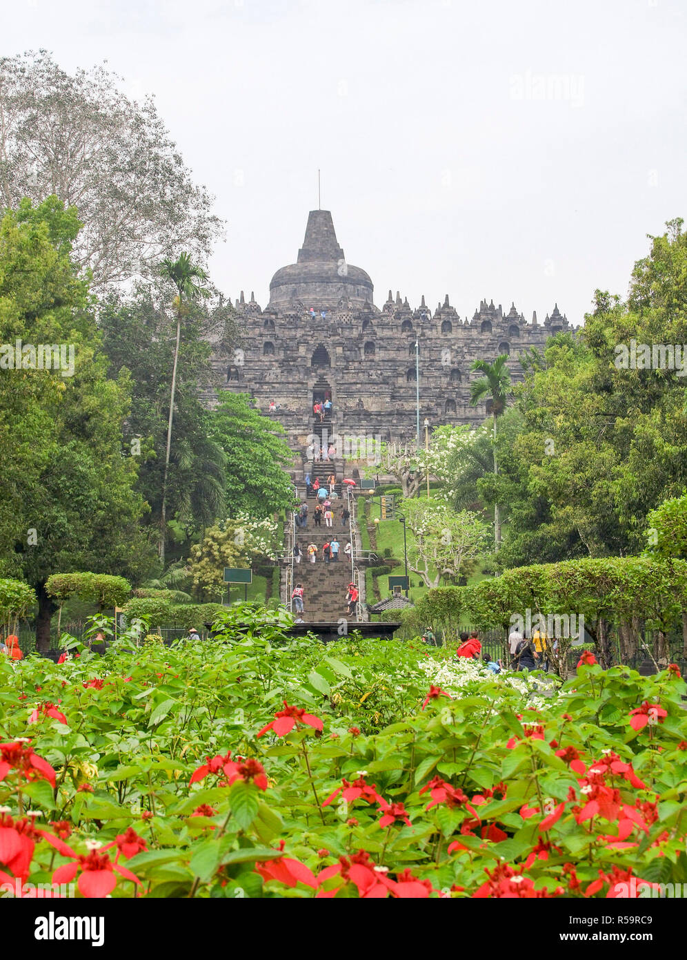 borobudur in java Stock Photo - Alamy