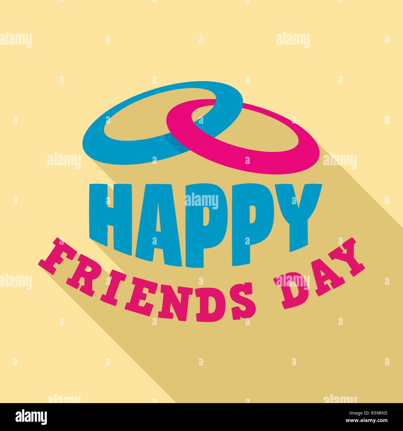 Happy friends day logo. Flat illustration of happy friends day vector ...