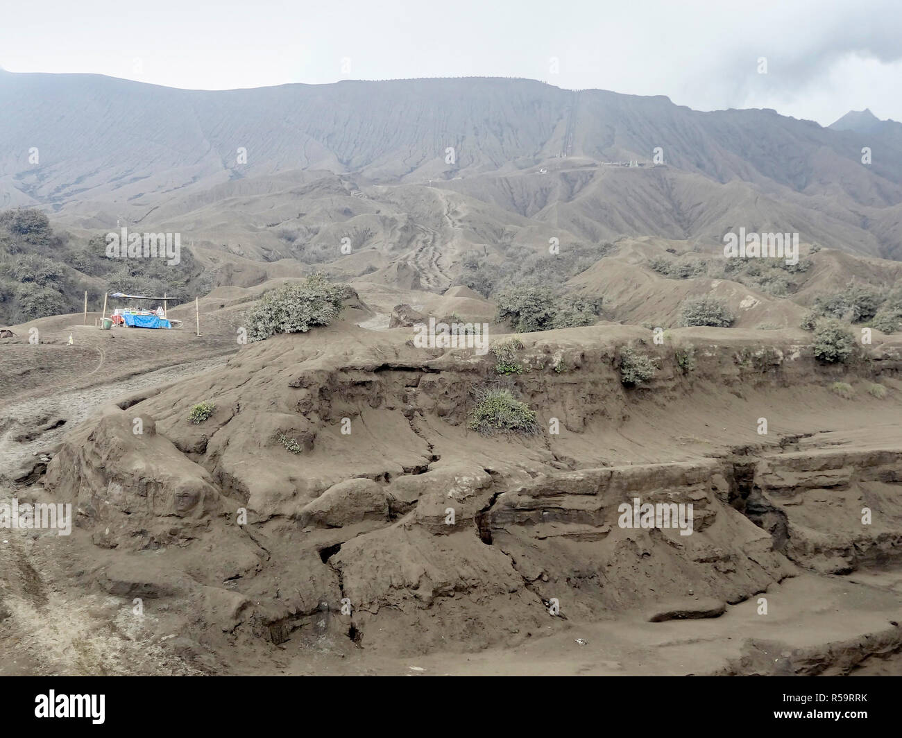 landscape around mount bromo in java Stock Photo - Alamy