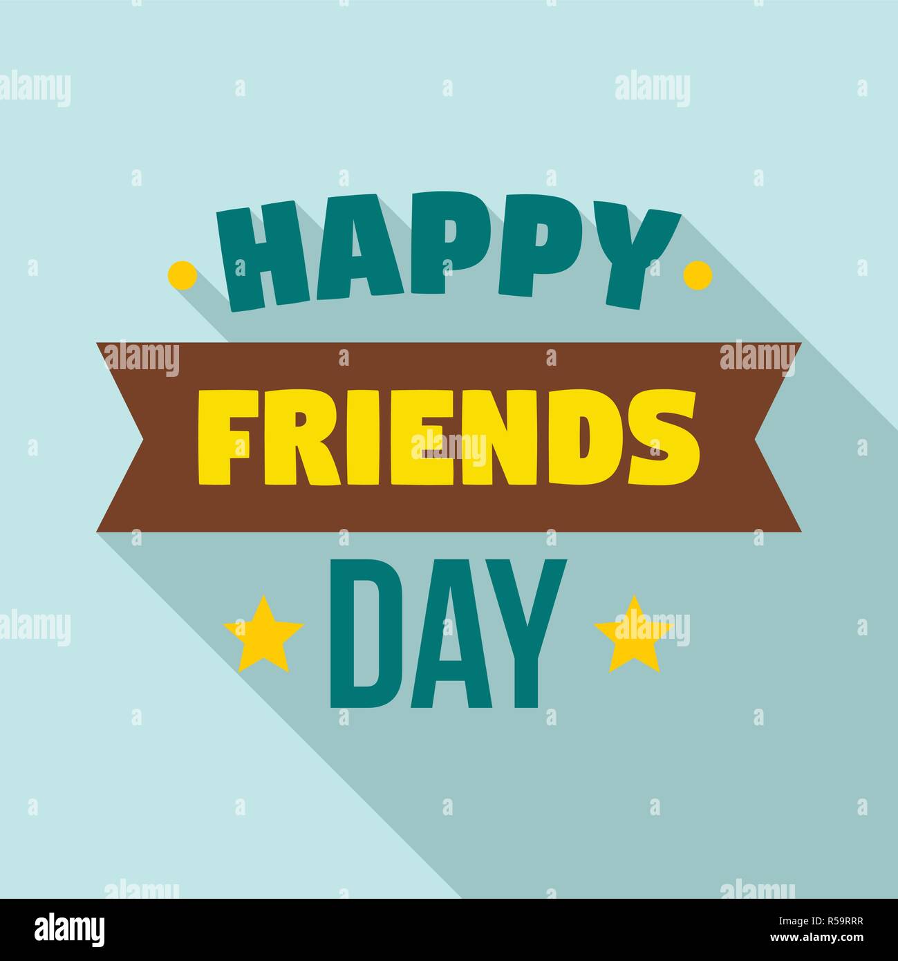 Friendship day logo. Flat illustration of friendship day vector logo ...