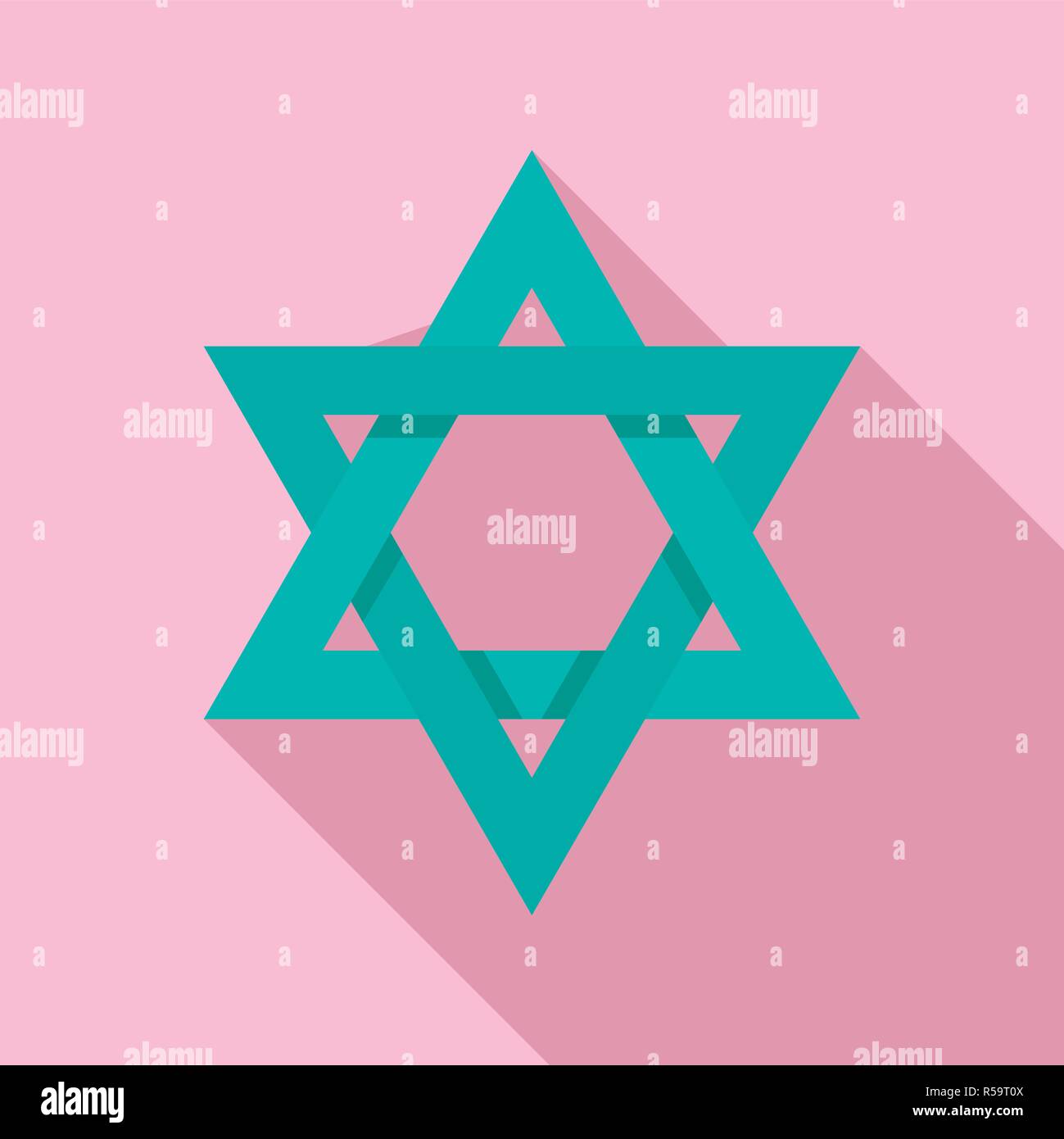David star icon. Flat illustration of david star vector icon for web ...