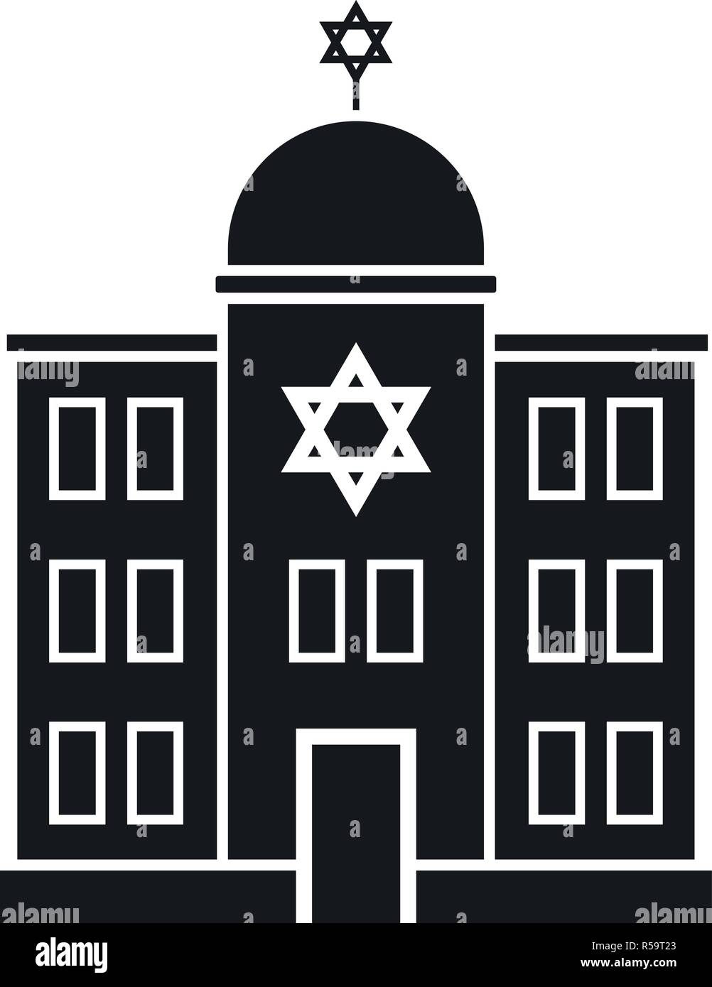 Jewish synagogue icon. Simple illustration of jewish synagogue vector ...
