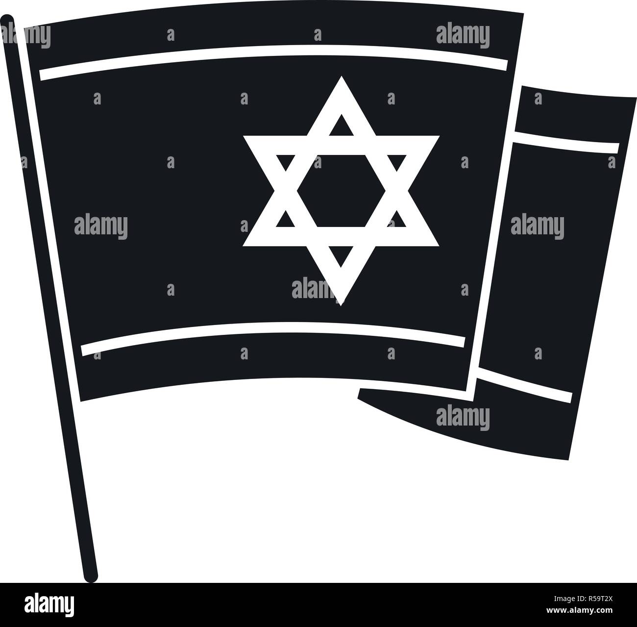 Israel flag icon. Simple illustration of israel flag vector icon for ...