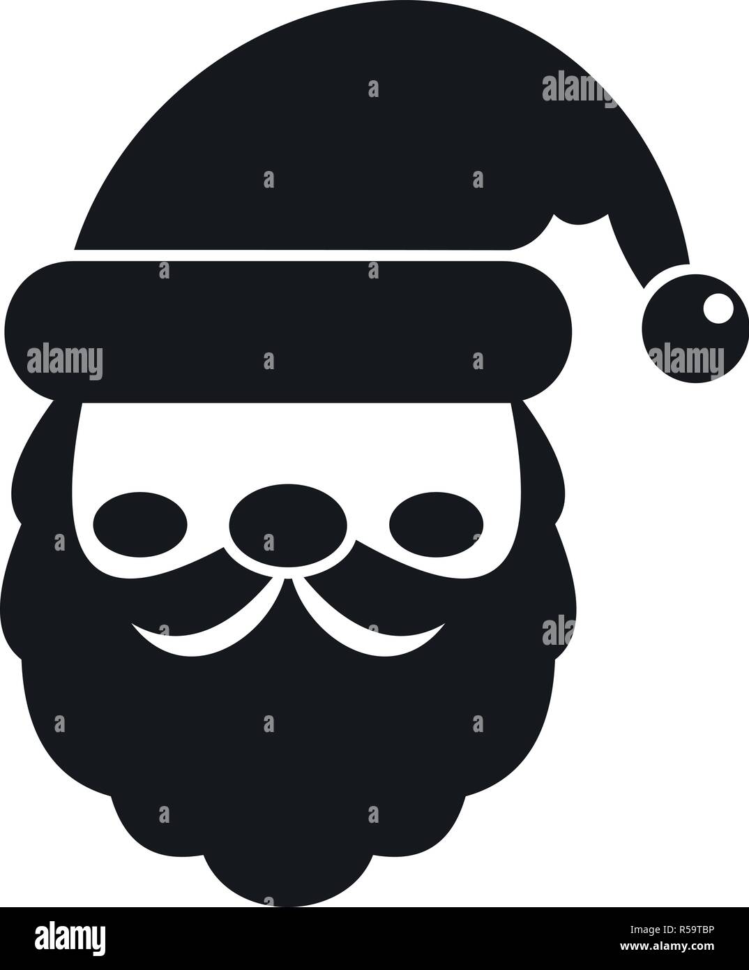 Santa face icon. Simple illustration of santa face vector icon for web ...
