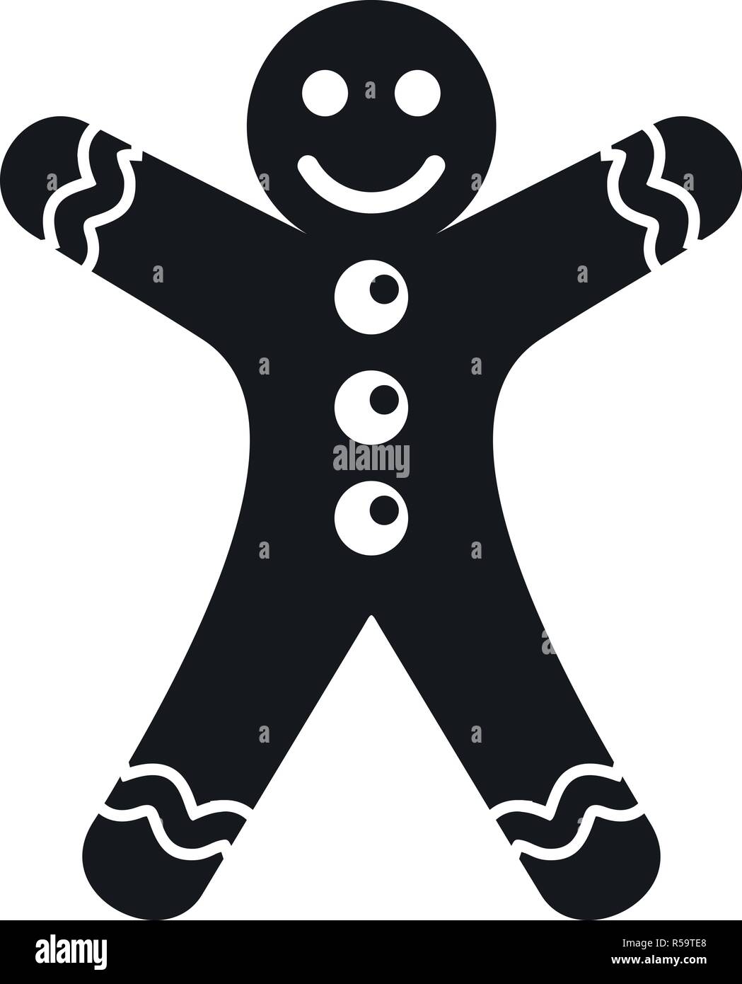 Ginger bread icon. Simple illustration of ginger bread vector icon for ...