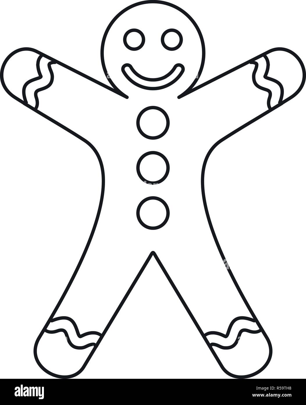 Ginger bread icon. Outline ginger bread vector icon for web design ...