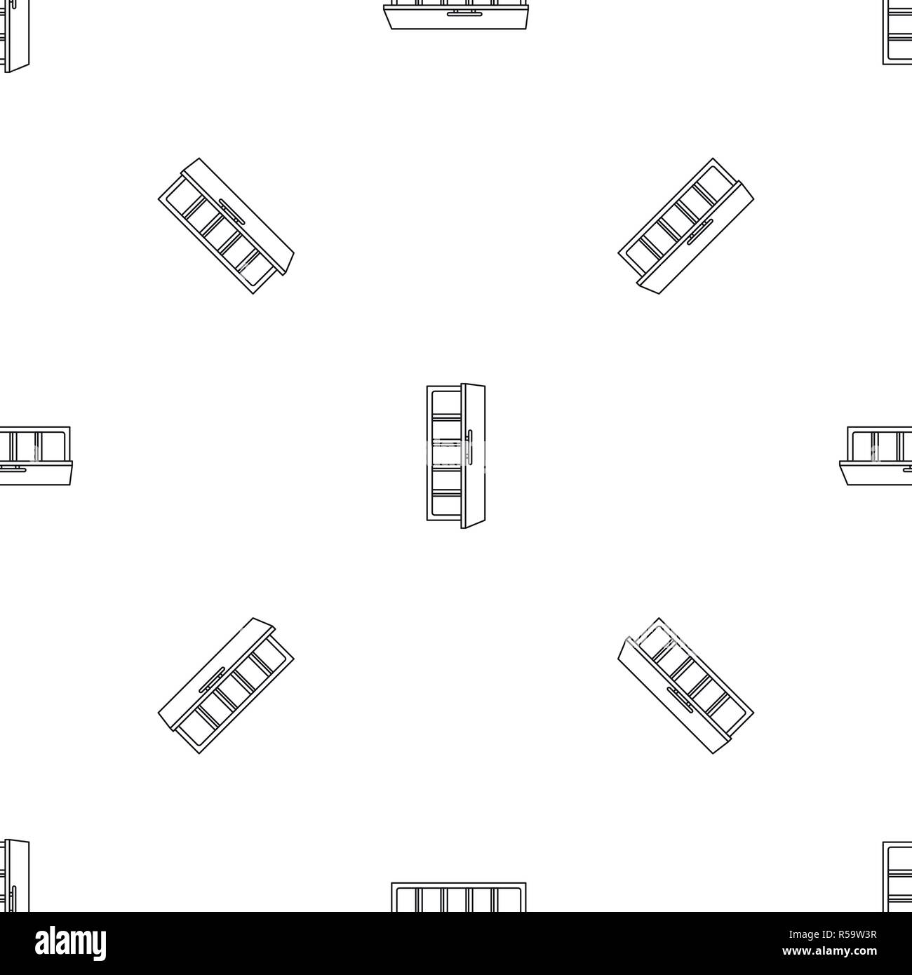 Kitchen fridge pattern seamless vector repeat geometric for any web ...